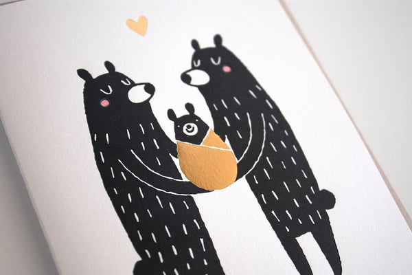 Baby Black Bear Card – Stitch and Tickle