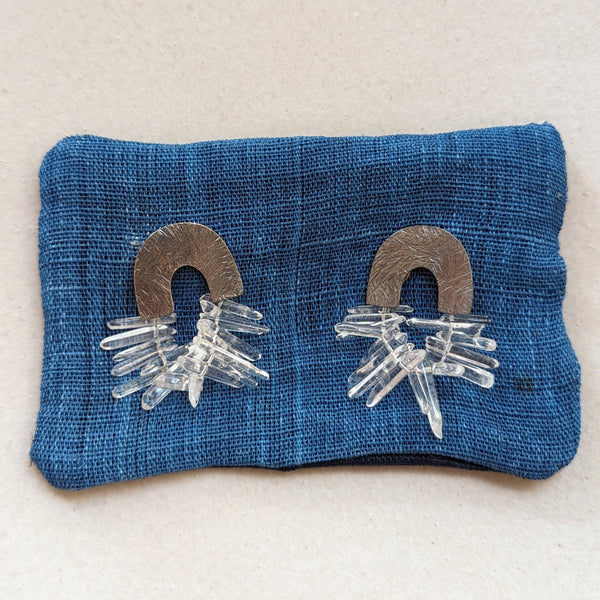 Carved Arch Quartz Crystal Earrings | Heather Guidero | Stitch and Tickle