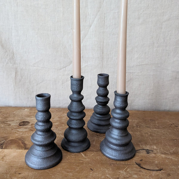 Handmade Ceramic Candlesticks - Iron Oxide – Stitch and Tickle
