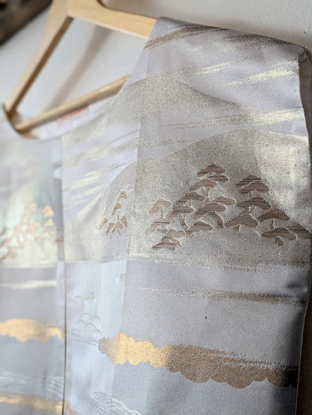 Obi Top - Gold and Silver Landscape with Trees | Stitch & Tickle ...