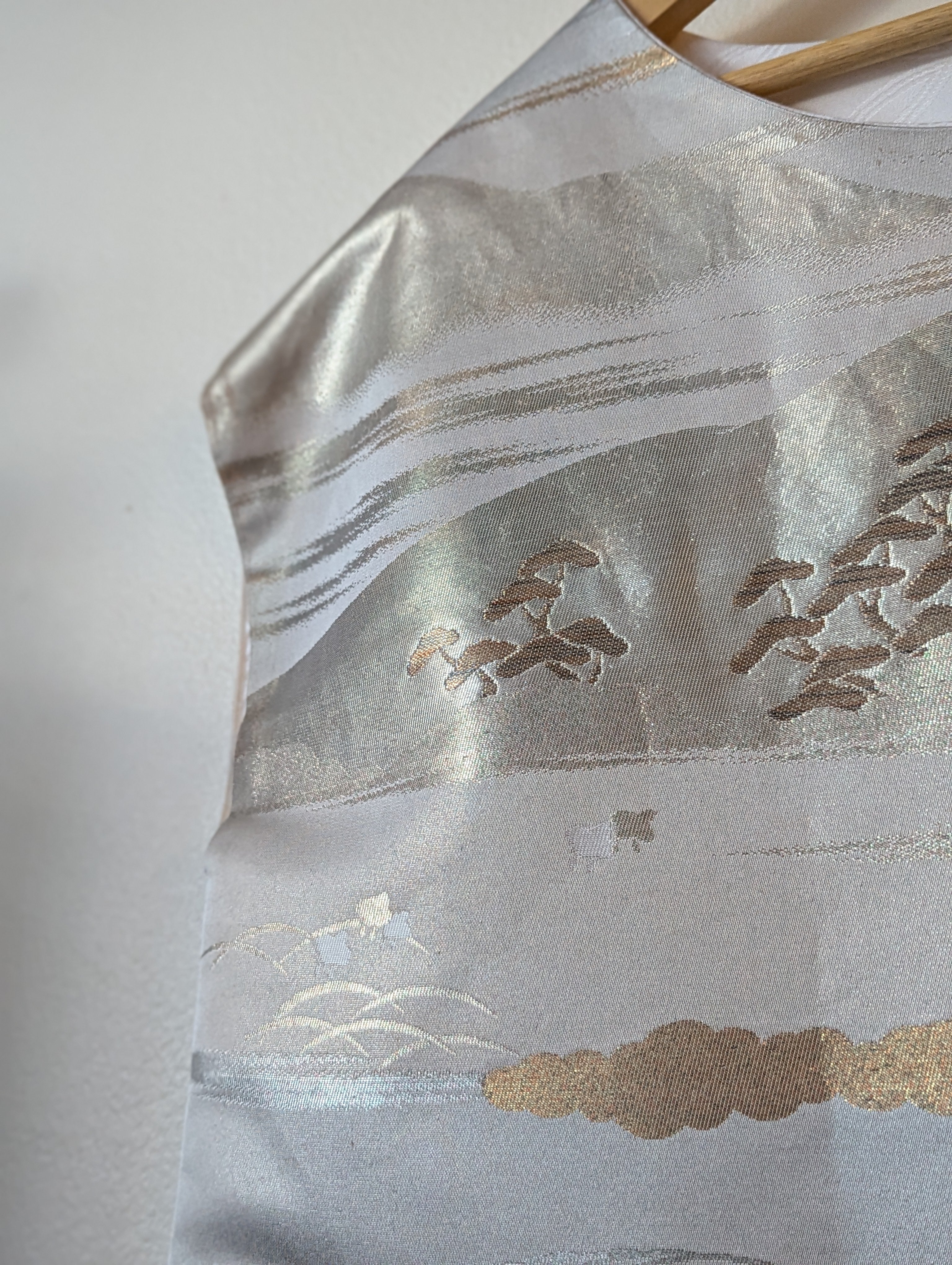 Obi Top - Gold and Silver Landscape with Trees | Stitch & Tickle ...
