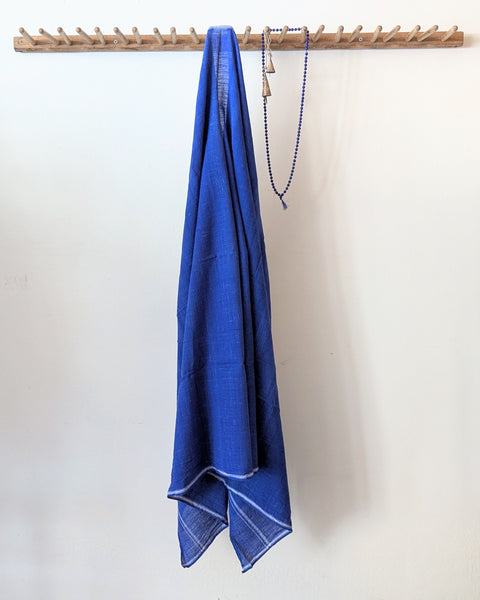 Khadi Lungi Cotton Wrap, Towel, or Throw - Royal Blue | Stitch & Tickle ...