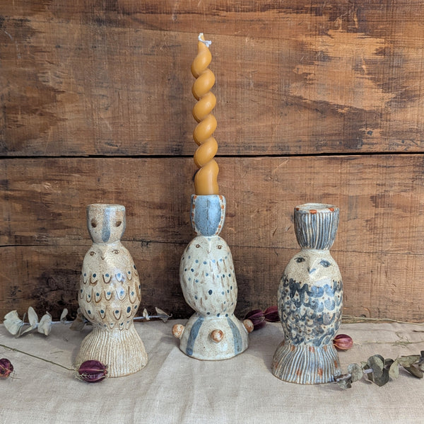 Ceramic Owl Candle Holders | Stitch & Tickle – Stitch and Tickle